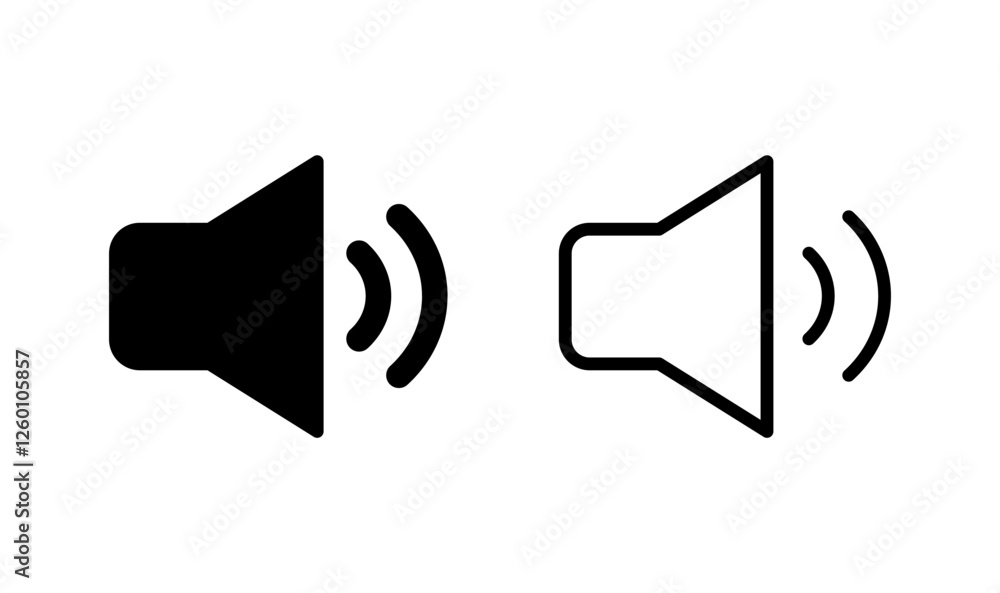 Speaker icon logo design. volume sign and symbol. loudspeaker icon ...