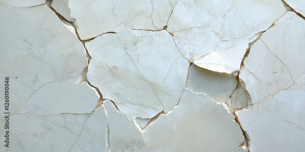 White wall texture with hairline cracks and grey details in a close-up ...