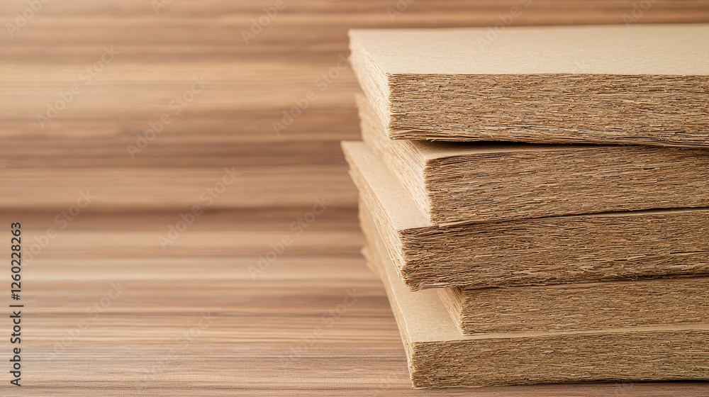 Pulp Fiber Concept, Stacked Sheets of Recycled Paper Displaying the ...