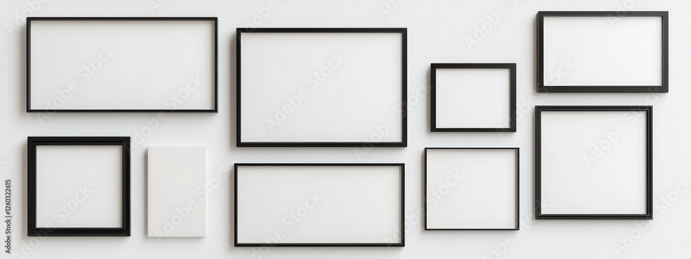 Editable text boxes in various layouts, clean white backdrop, versatile ...