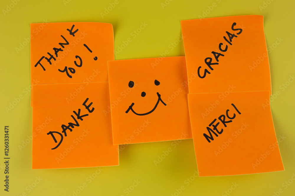 Thank you!, Danke, Gracias, Merci, thank you in english, french german ...