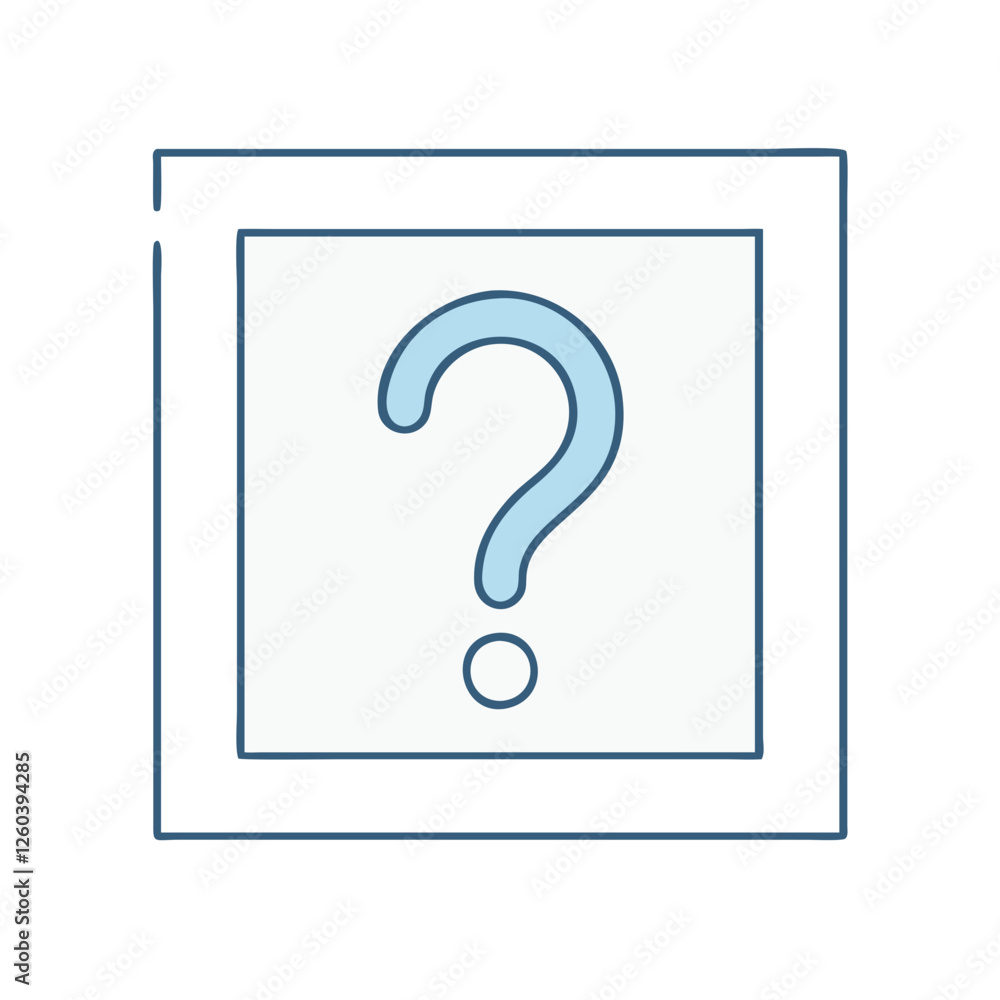 Стоковое векторное изображение «question mark in a square icon ...