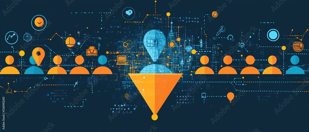 Illustration of market research process for targeting audience ...