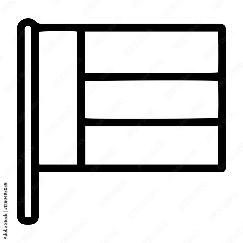 Line art illustration of the flag of the United Arab Emirates ...
