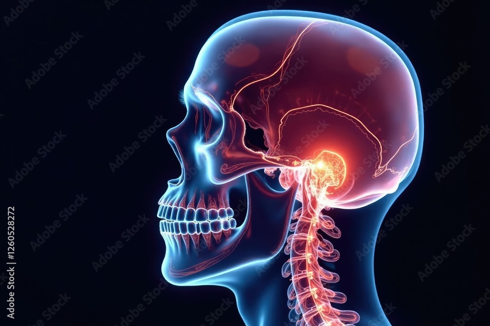 Skull X ray with visible sinuses and nasal passages, sinus, xray ...