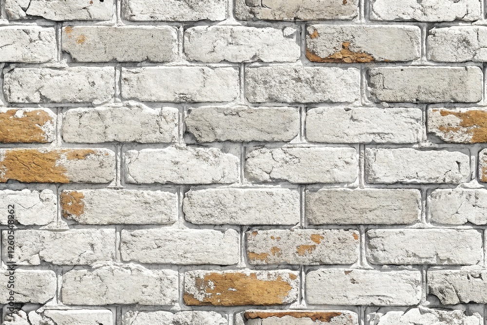 White Brick Wall Texture with Slight Distress and Rustic Charm for ...