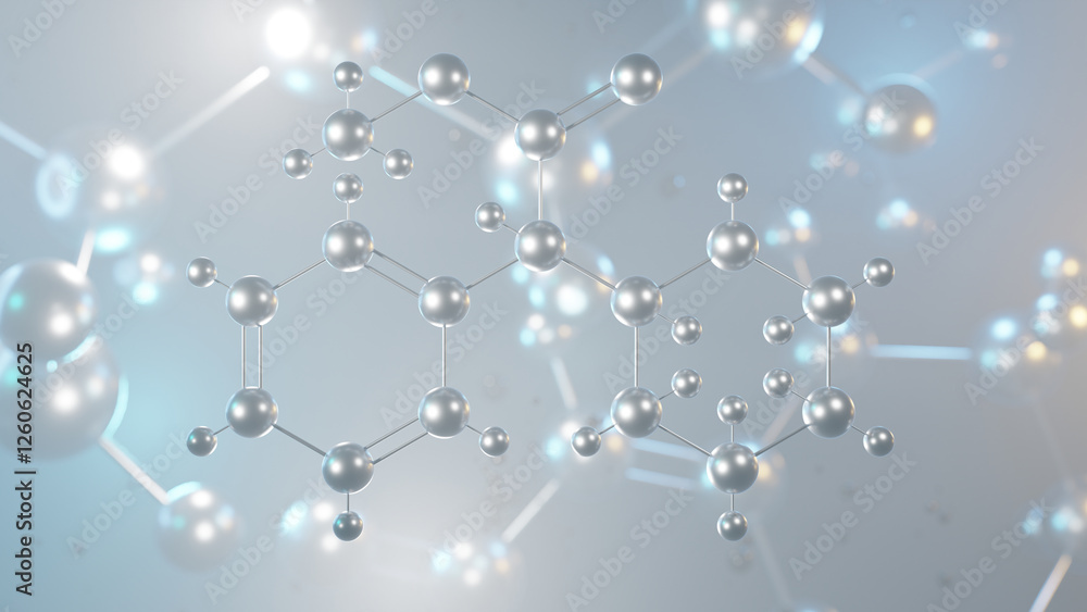 Dexmethylphenidate Molecular Structure 3d Model Molecule Cns Stimulant Structural Chemical