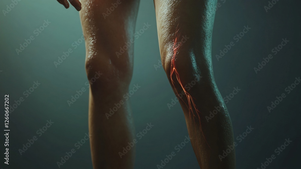 Understanding Leg Vein Anatomy: Visible Veins Explained Stock Photo ...