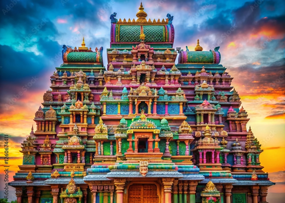 Surreal Ranganathaswamy Temple Gopuram: Dreamlike Entrance to South ...