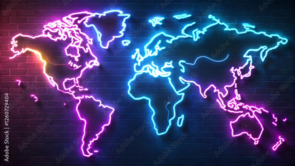 world map. all continents of the earth. travel map planet overview ...