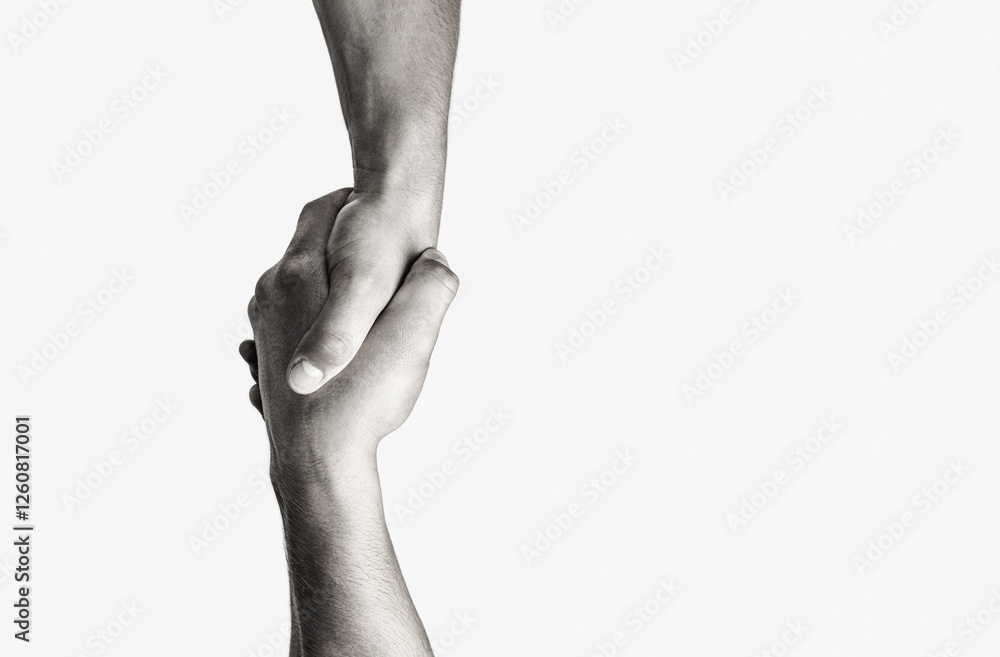 Helping hand. Helping hand outstretched, isolated arm, salvation ...