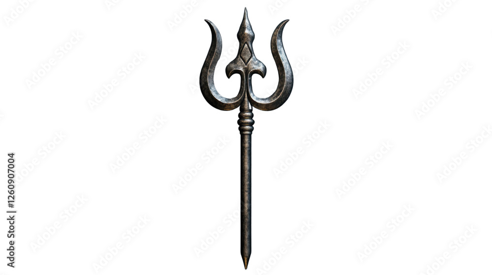 Realistic trishul, lord shiva's trident, on transparent background ...
