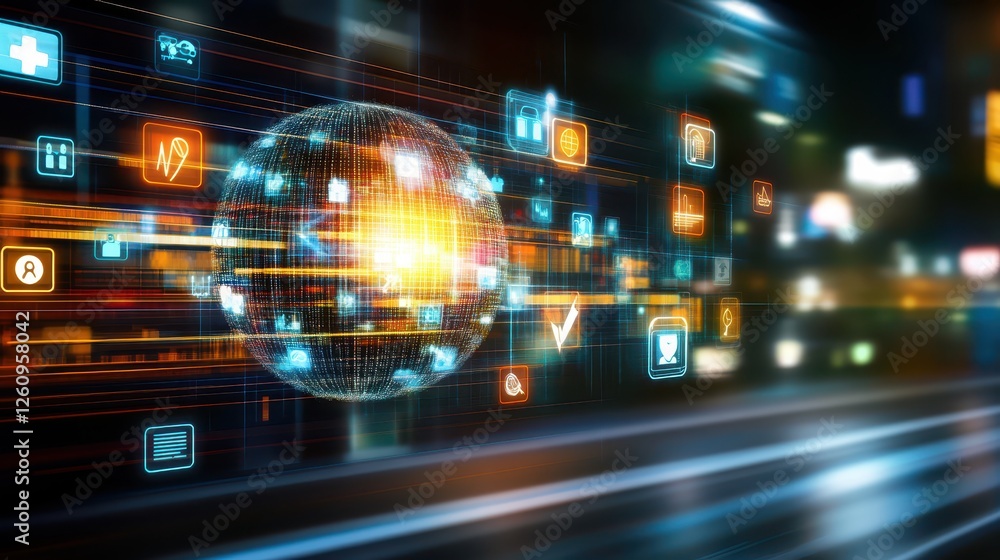 Global communication network, visualizing international connectivity ...