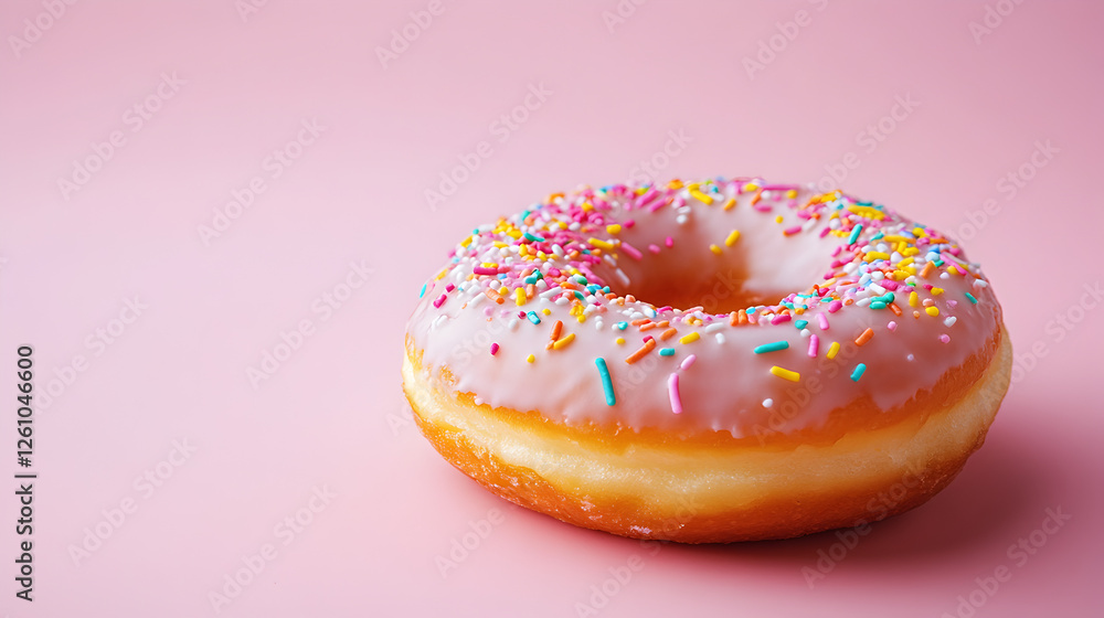 Foto de Stock una deliciosa dona glaseada y con chispas de chocolate ...