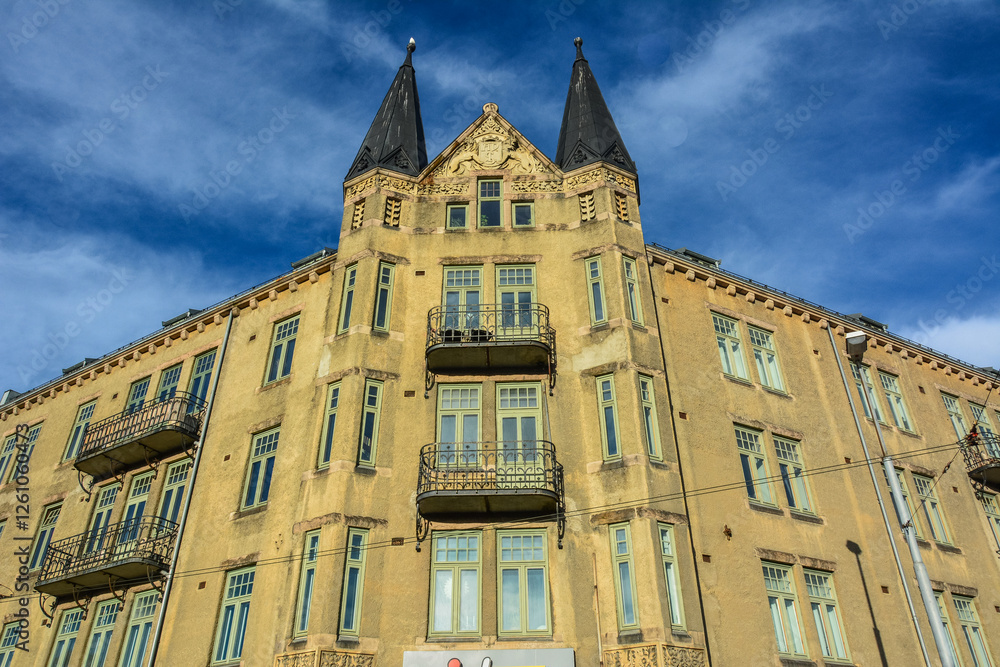 Trondheim, Norway - October 18, 2024 - The Loven building built in 1904 ...