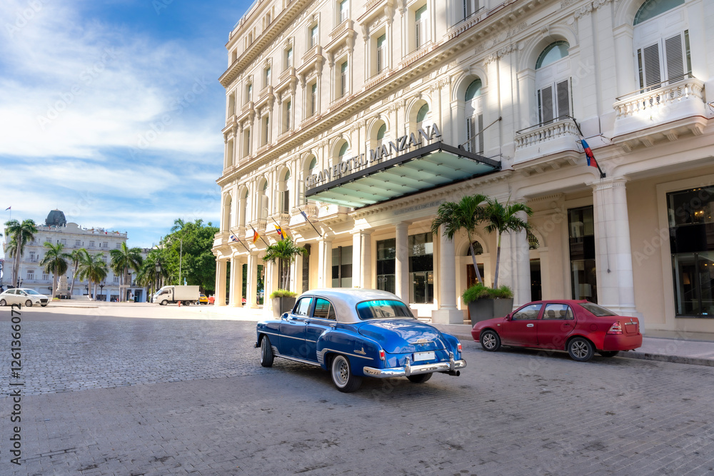 Havana, Cuba - January 03, 2025: A scenic street in Old Havana, Cuba ...