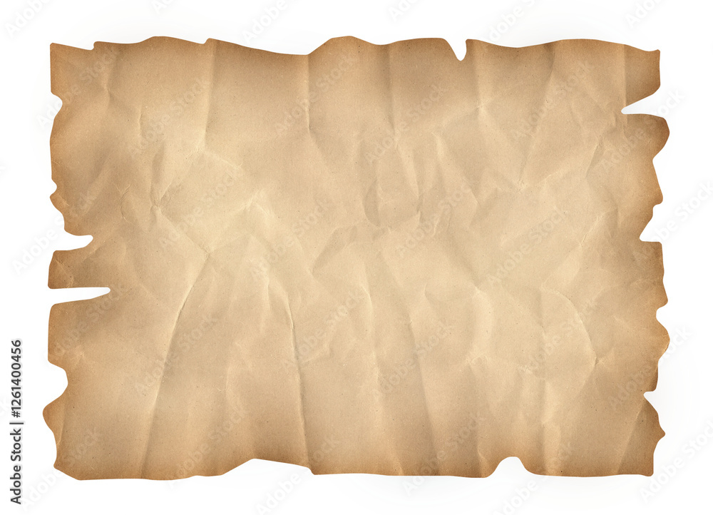 blank treasure map, paper scroll template, isolated, extracted on ...