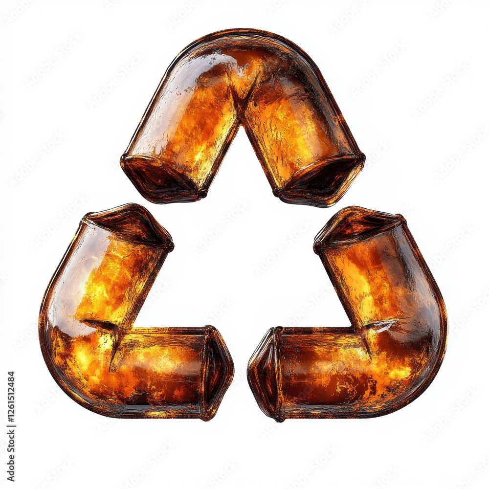 Ice biohazard symbol isolated on white background with realistic ...