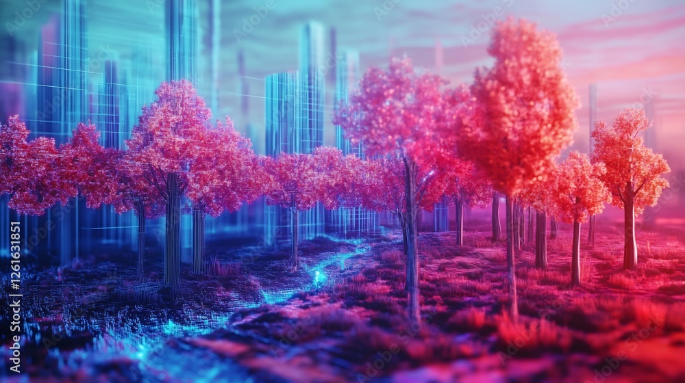 AI powered digital art generator creating synthetic landscapes from ...