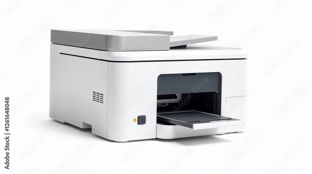 Compact home or small office printer is ready for printing documents ...