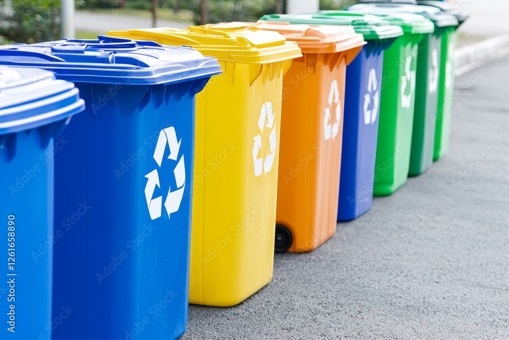 Waste management awareness campaign urban street photos of recycling ...