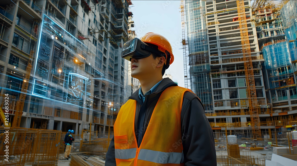A modern construction site in Seoul South Korea where a South Korean ...