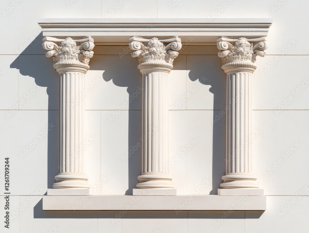 Neoclassical Facade Design Ornate Stone Columns and Historical ...