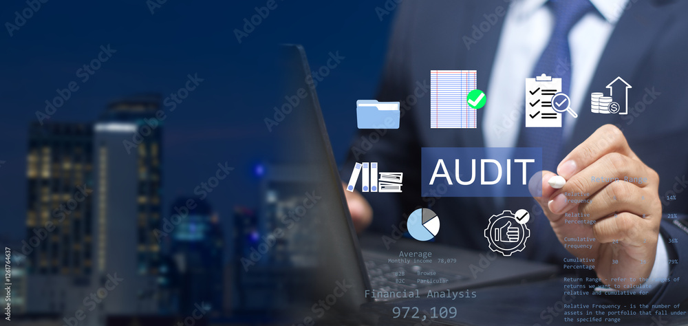 01/2568 Audit business concept. Compliance with internal organization ...