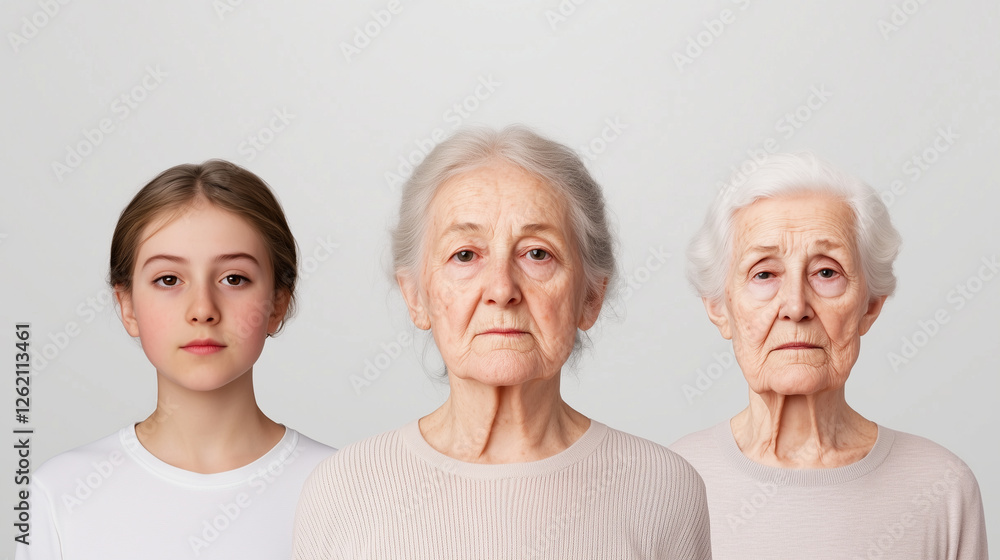 Old Woman A beautiful timelapse depicting the aging process, showing a ...