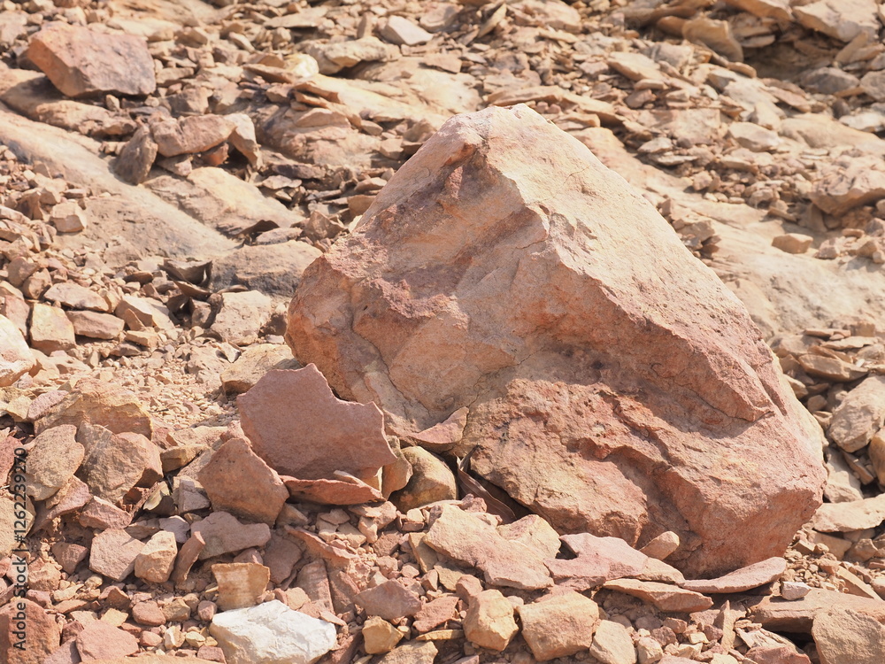 Excavation rock surfaces destroy the environment Stock Photo | Adobe Stock