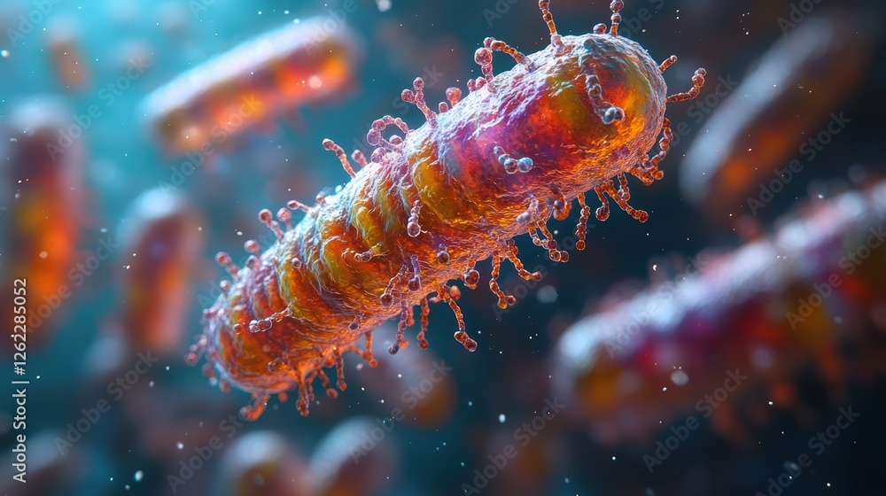 Cross-section of Bacteria Showing Plasmid DNA Structures Stock ...