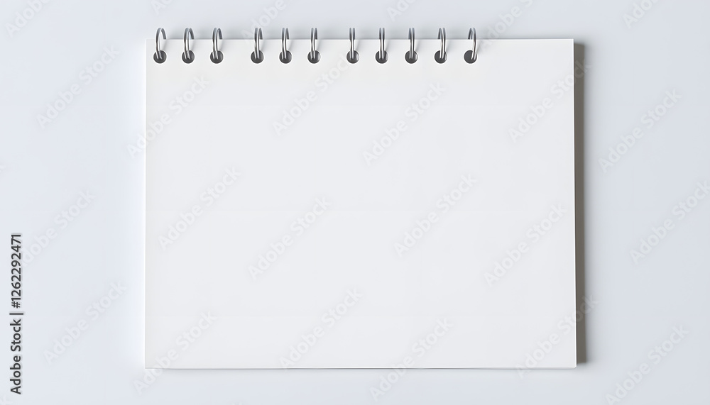 Real photo, blank spiral bound notepad mockup template, isolated on ...