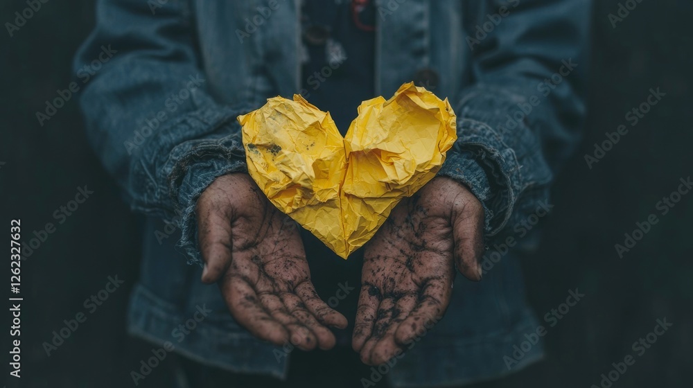 Hands clasped around a heart, symbolizing unity in diversity and ...