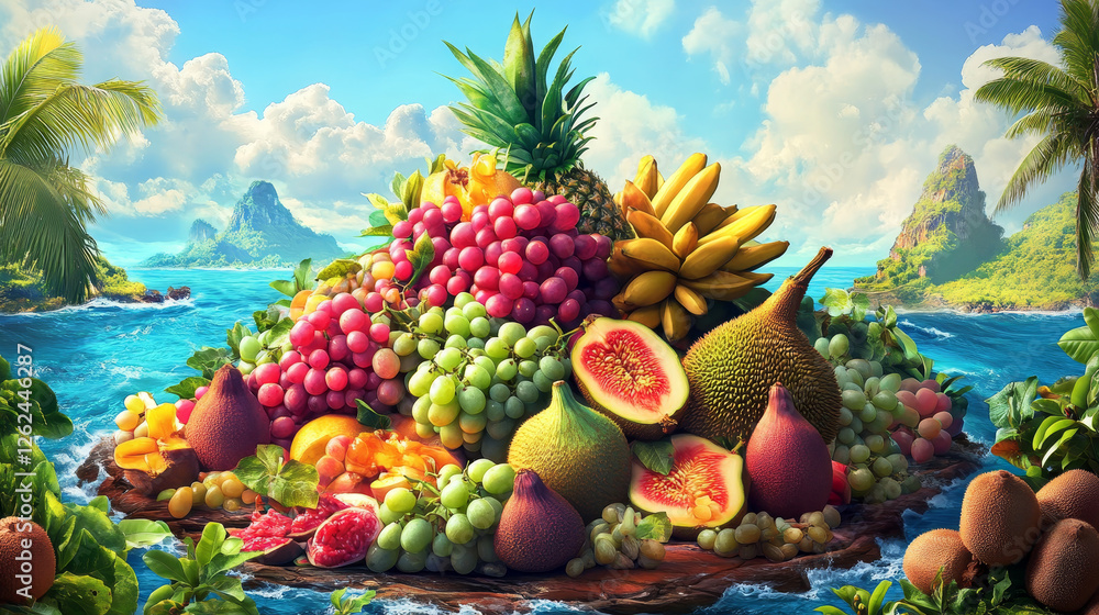 Cartoon fruit pirates characters on treasure island word search puzzle ...