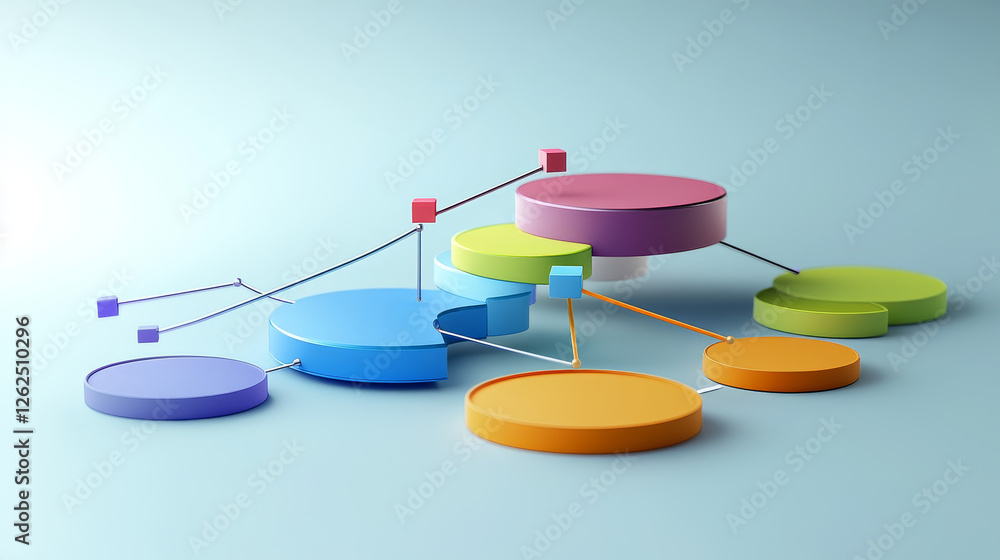 Business statistical charts and graphs with a pie graph, bar graphs ...