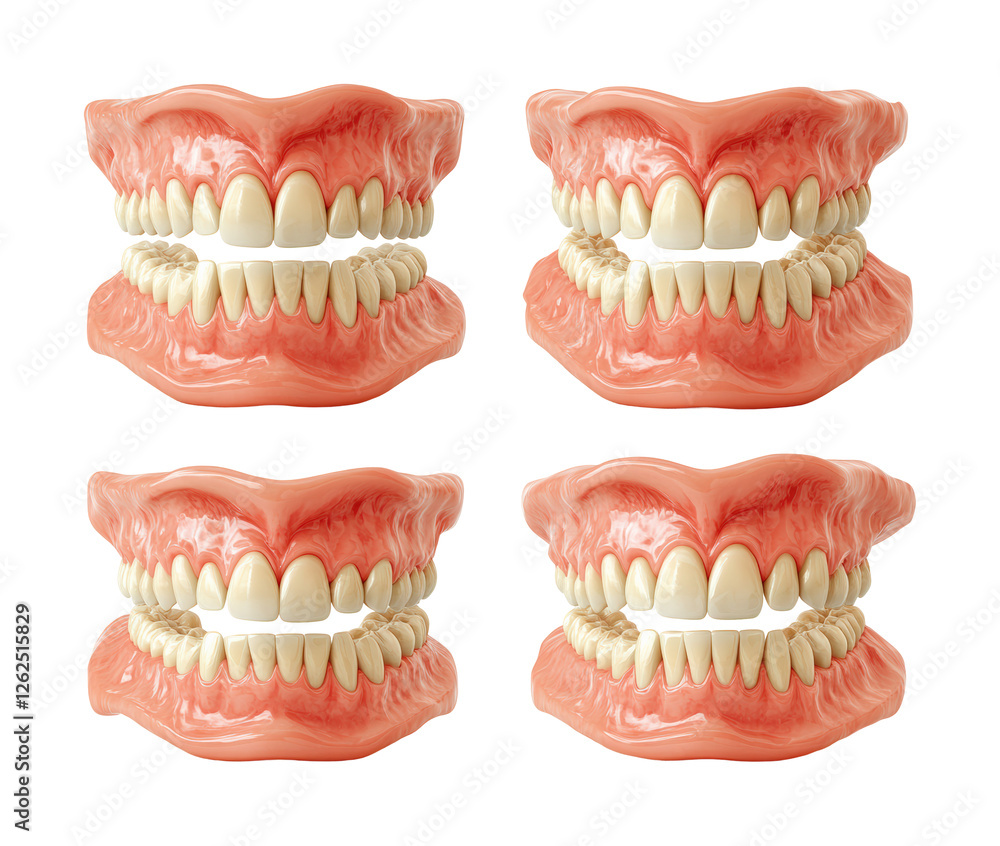 Dental models showcase clinic visuals clinical isolated on transparent ...
