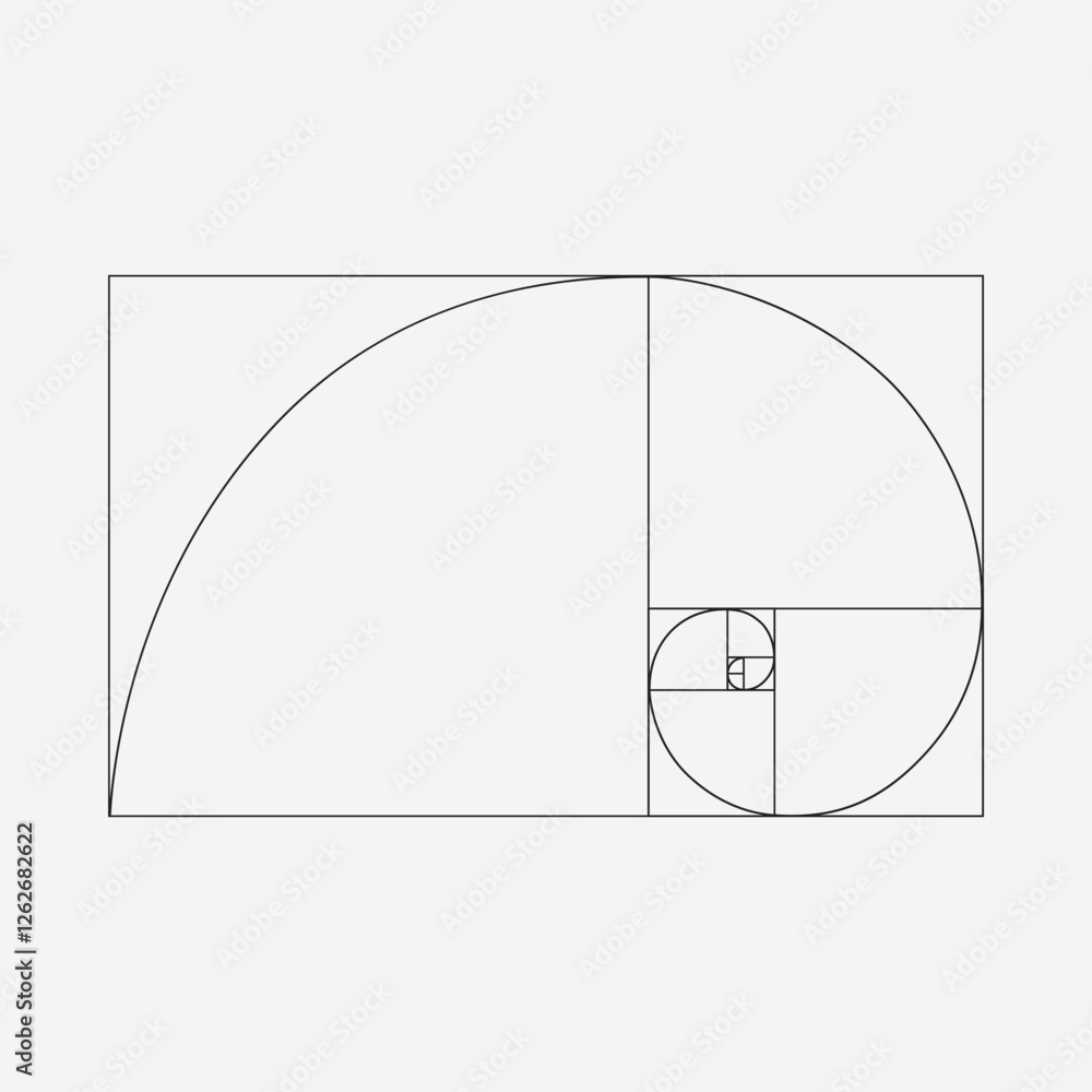 Ration section proportion vector pattern in golden ratio Fibonacci ...