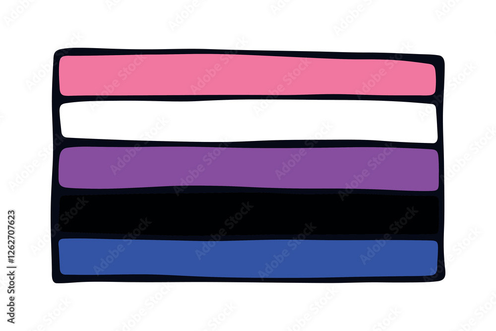 Colorful Gender fluid pride flag Happy pride day LGBTQ community Pride ...