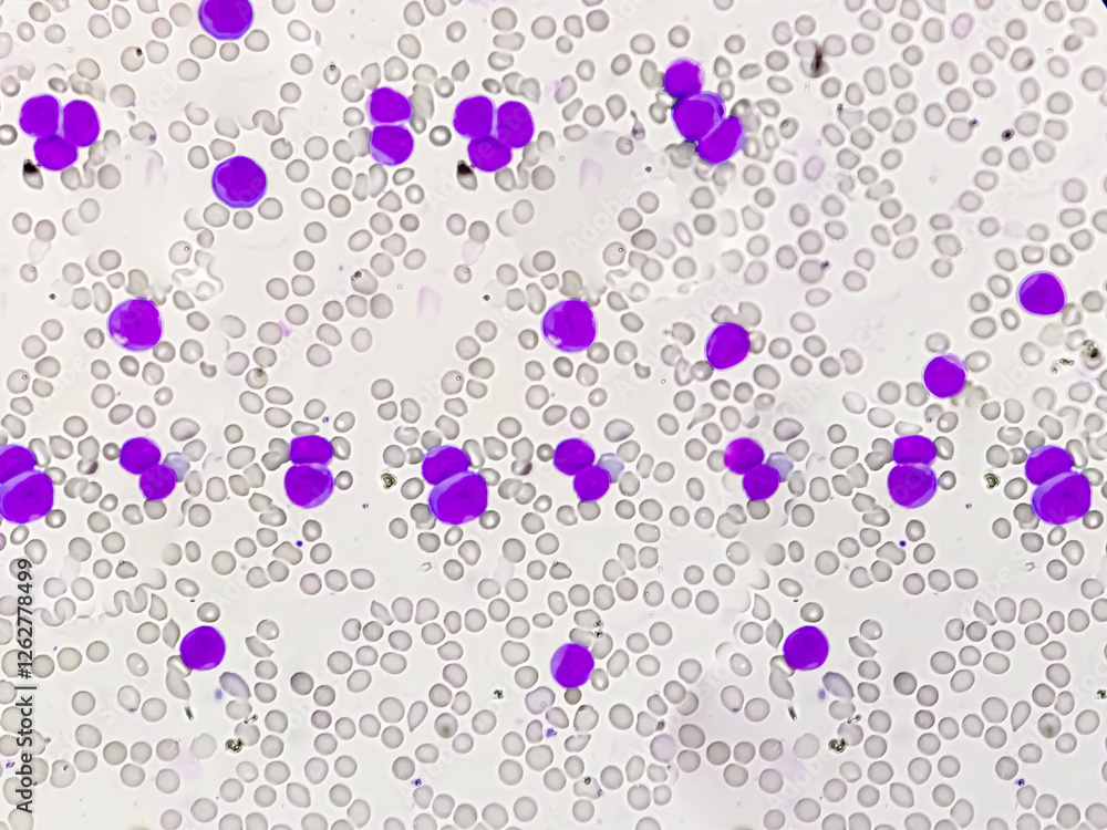 Acute myeloid leukemia (AML) is a type of blood cancer. Microscopic ...