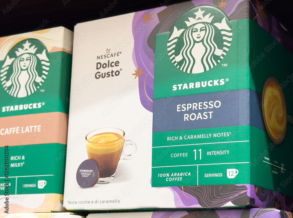 Starbucks espresso roast and caffè latte nescafé dolce gusto coffee ...