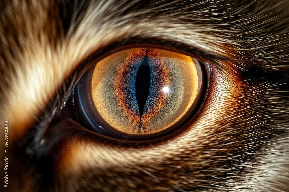 Стоковое фото «Hyperrealistic Ultra-Realistic Macro Closeup of a Cat’s ...