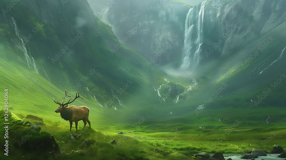 The Irish Elk (Megaloceros giganteus) was a giant species of deer that ...