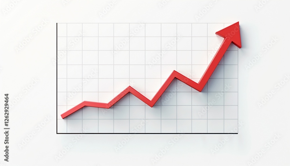 Professional business infographic of a financial graph with labeled ...