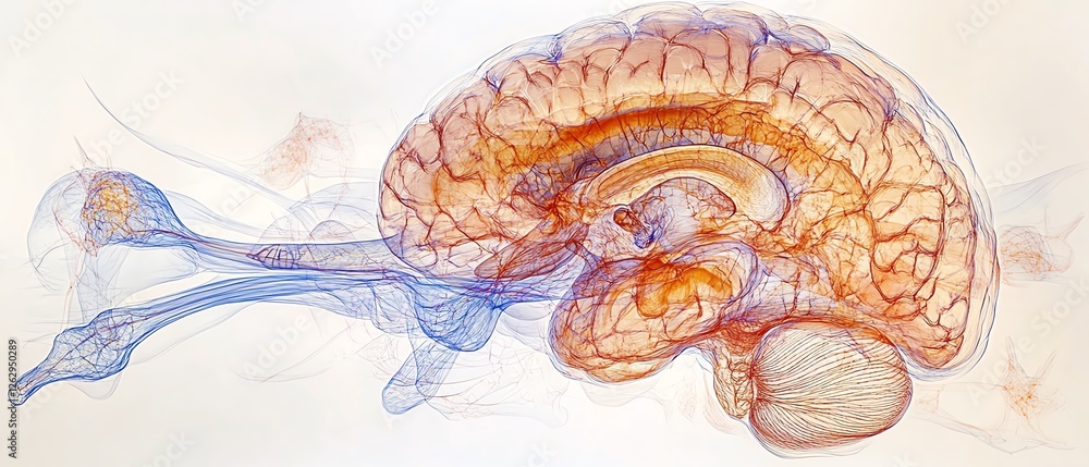 A conceptual illustration of the hypothalamus and limbic systems in the ...