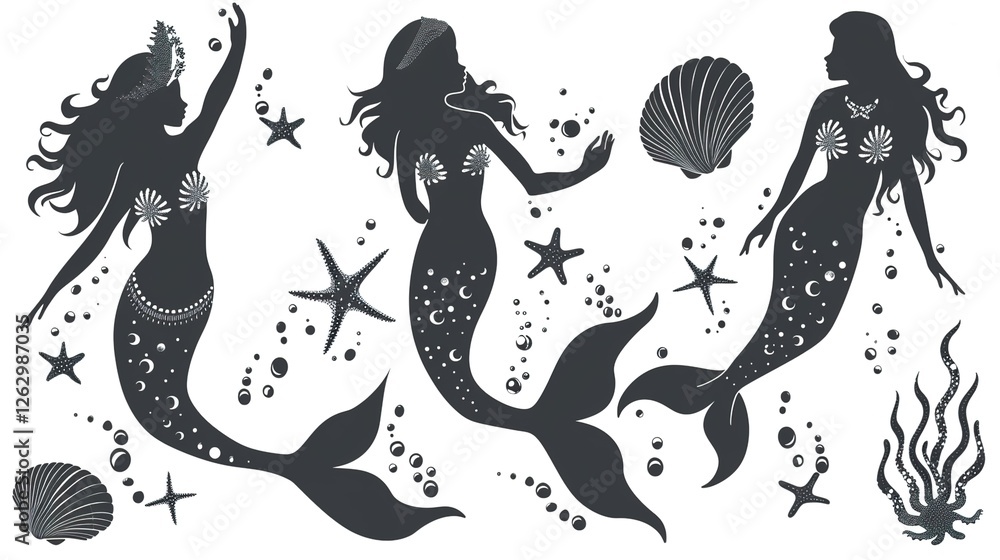 Explore the Enchanting Underwater World with Silhouette of Swimming ...