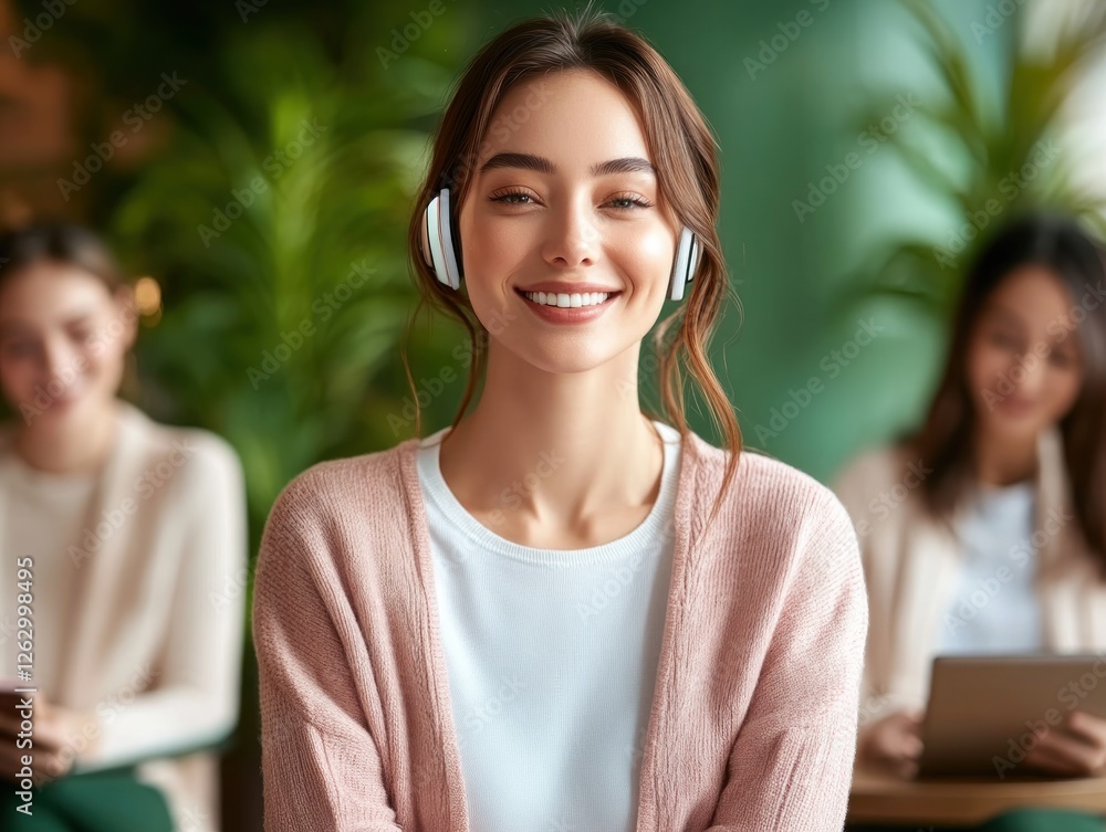 Visualize success with a Coworking team meeting with digital devices in ...