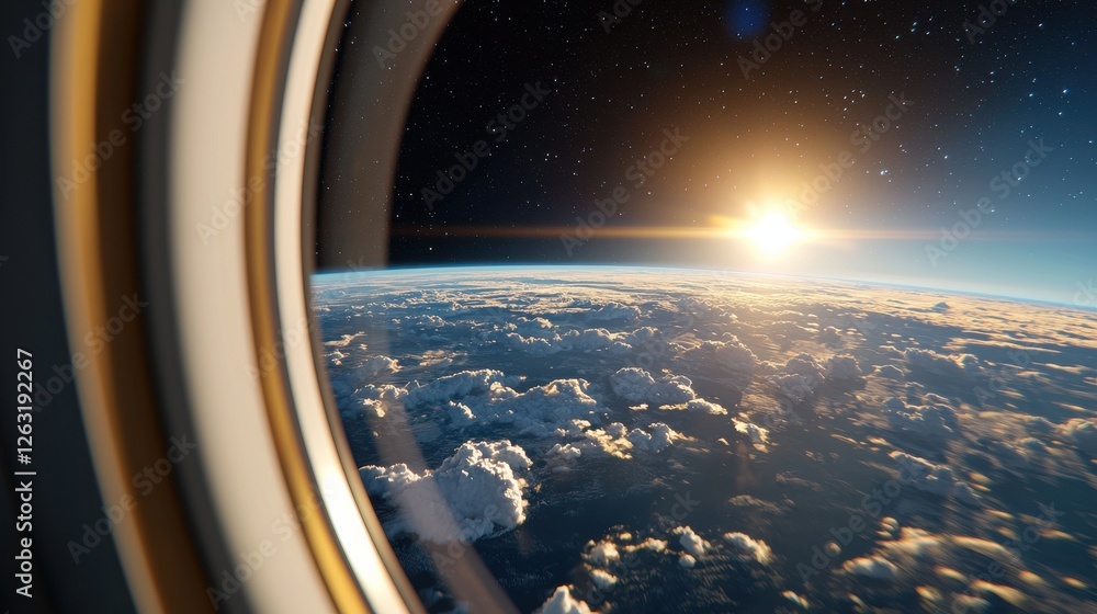 Witnessing the dawn earth from space astronaut perspective digital ...