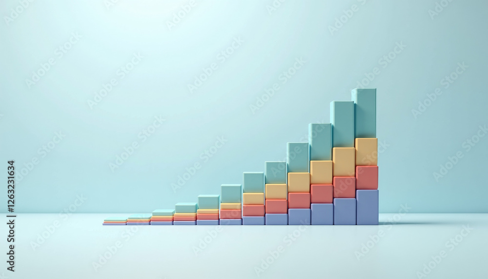 Minimalist infographic of a colorful stacked bar chart summarizing an ...