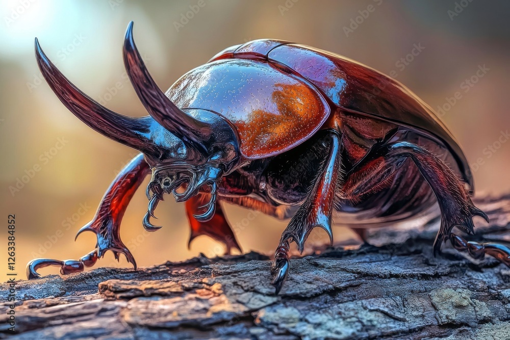Captivating close-up image revealing the iridescent exoskeleton of a ...