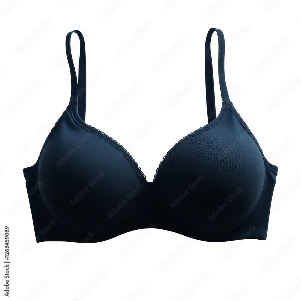 Black bra isolated on transparent background for design Stock Photo ...